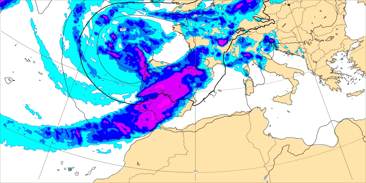 La borrasca Claudia traerá un temporal de lluvias a España - Cazatormentas