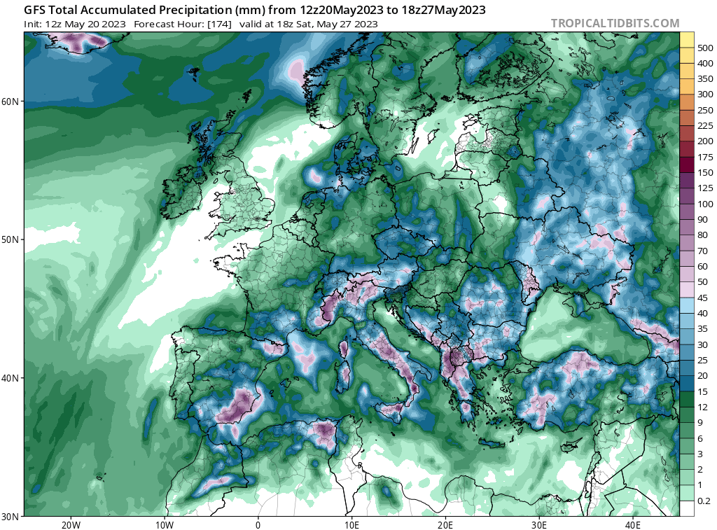 Continuidad de los chubascos y tormentas intensas - Cazatormentas